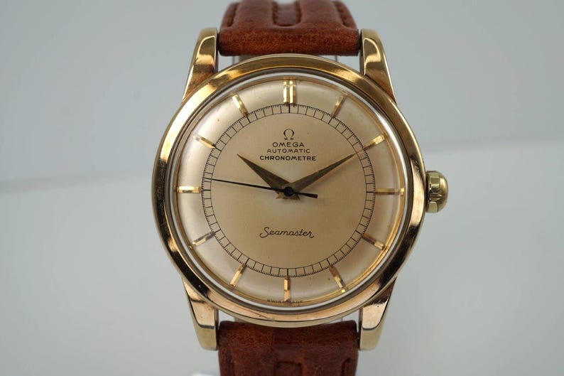 Omega Seamaster Ref. 2577 Chronometer 14k Yellow Gold 34 Mm Vintage ...