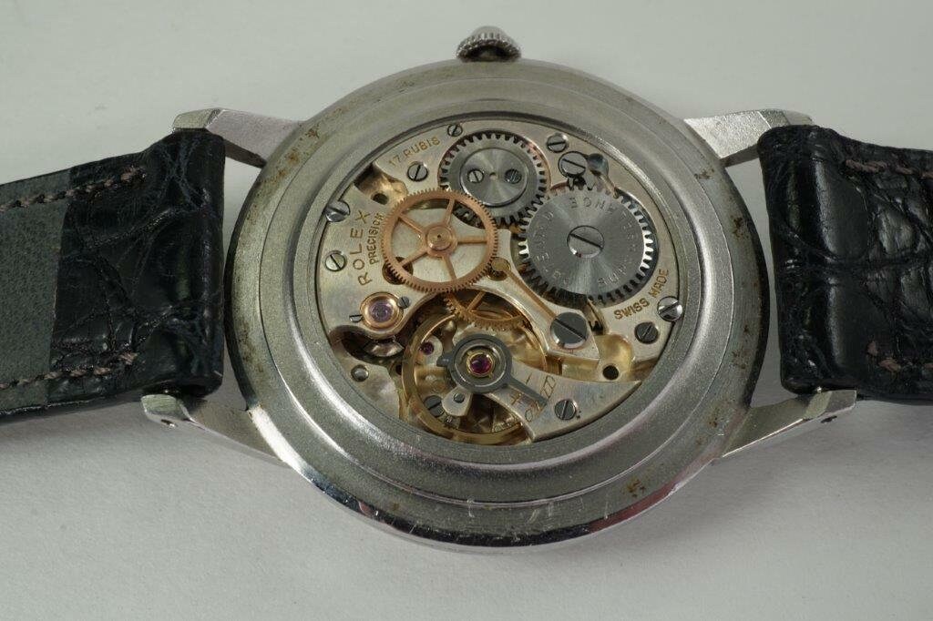 Authentic Vintage Rolex Stainless Steel Precision Large 4363 35mm Black ...