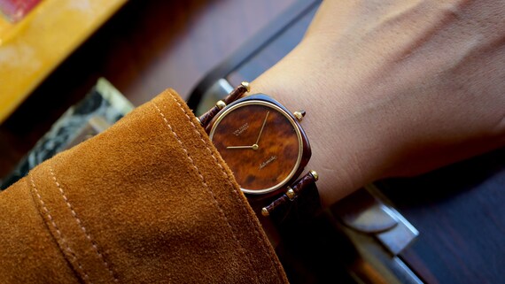 Van Cleef Arpels Vca Gerald Genta Wood Dial 18k Gold … Gem