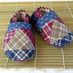 Classic Check Baby Booties - Etsy