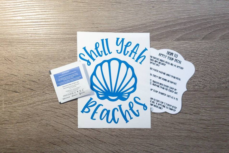 Shell Yeah Beaches Funny Car Decal Computer Decal Beach - Etsy