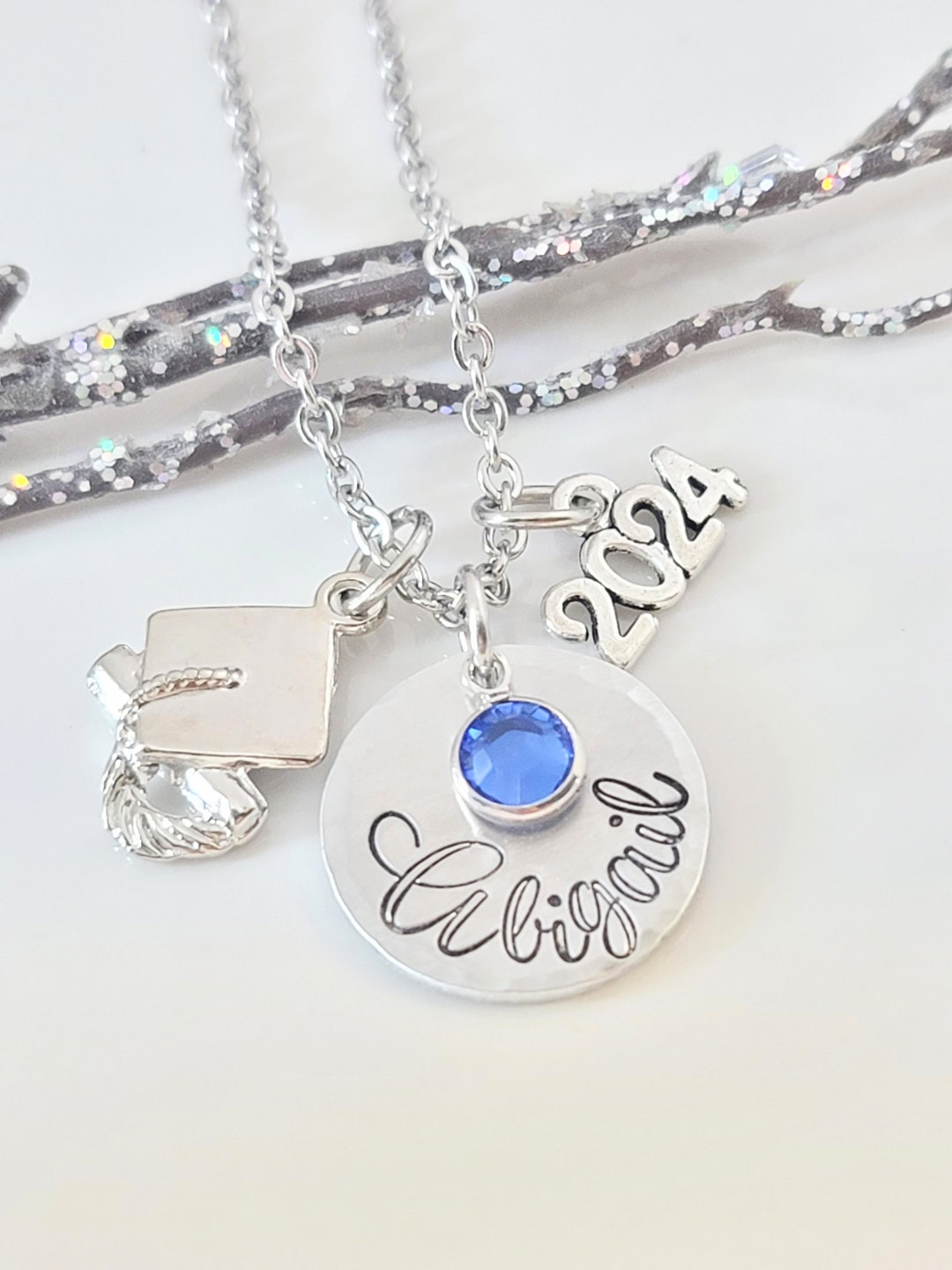 Graduate Gift - Personalized Grad Necklace - Hand Stamped Jewelry ...