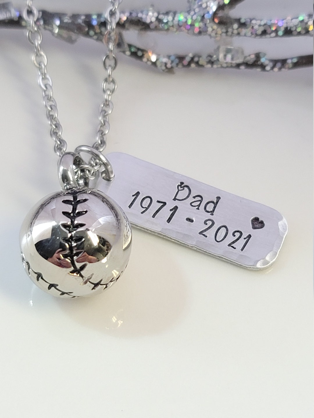 Baseball Urn, Cremation Urn, Ashes Necklace, Keepsake, Personalized ...
