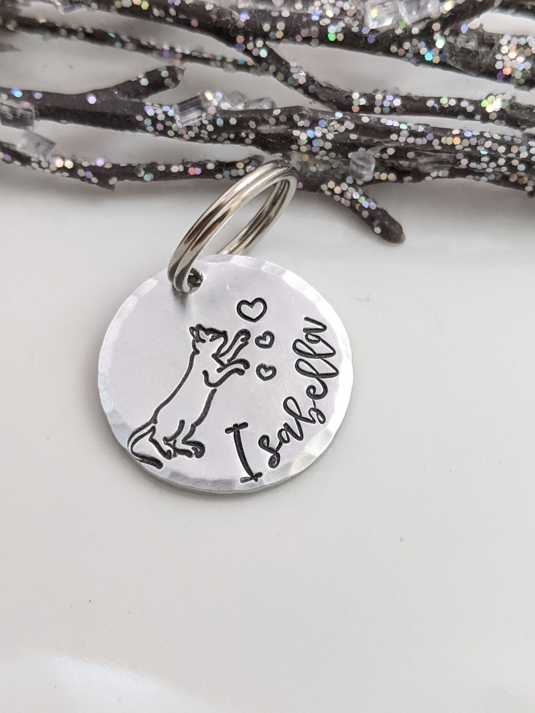 Cat Tag Personalized Cat ID Tag Stamped Tag Kitten Tag - Etsy