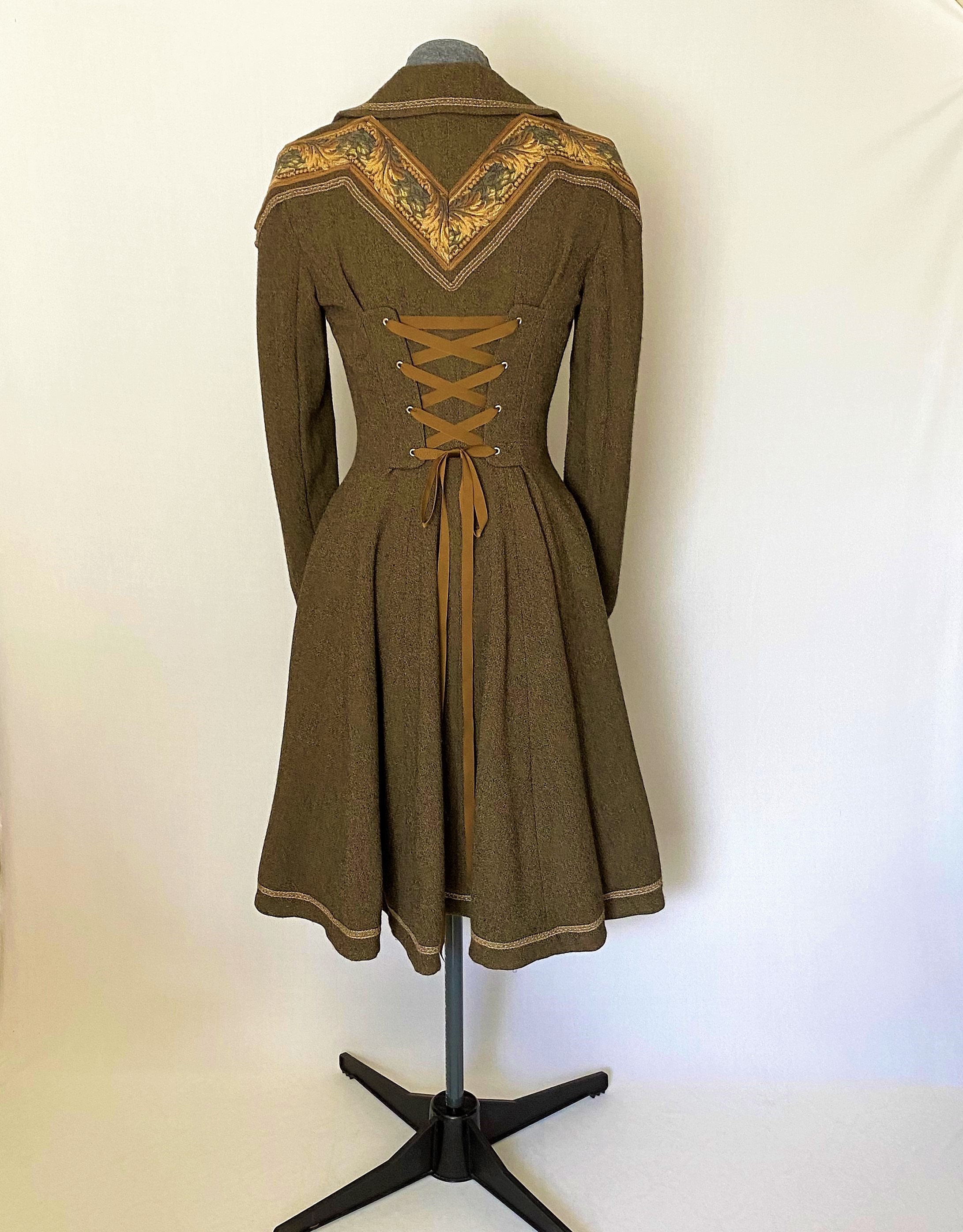 Victorian Corset Coat, Lagenlook Shabby Coat, Steampunk Coat, Size ...