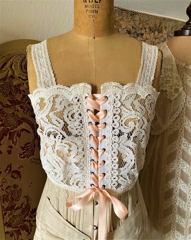 Antique Corset Cover, New Handmade Edwardian Camisole, Boho Shabby ...