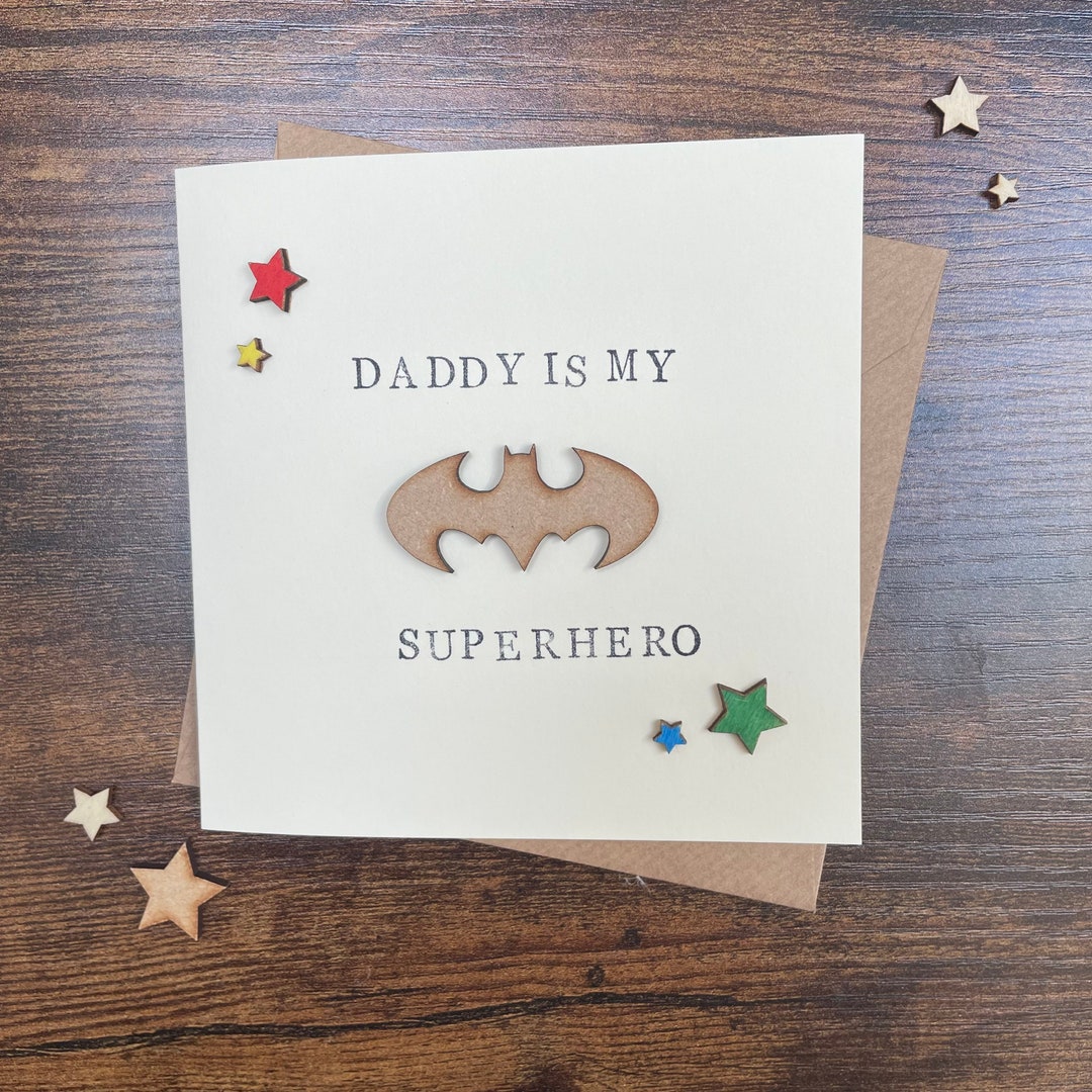 Fathers Day Card, Superhero Card - Etsy