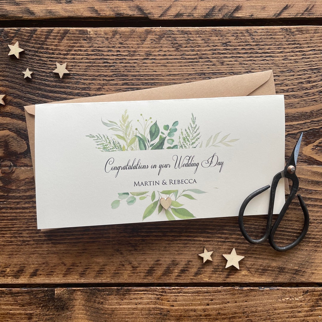 Vintage Personalised Wedding Money Wallet Rustic Wedding - Etsy UK