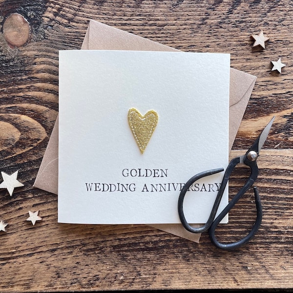 Golden Wedding Cards - Etsy UK