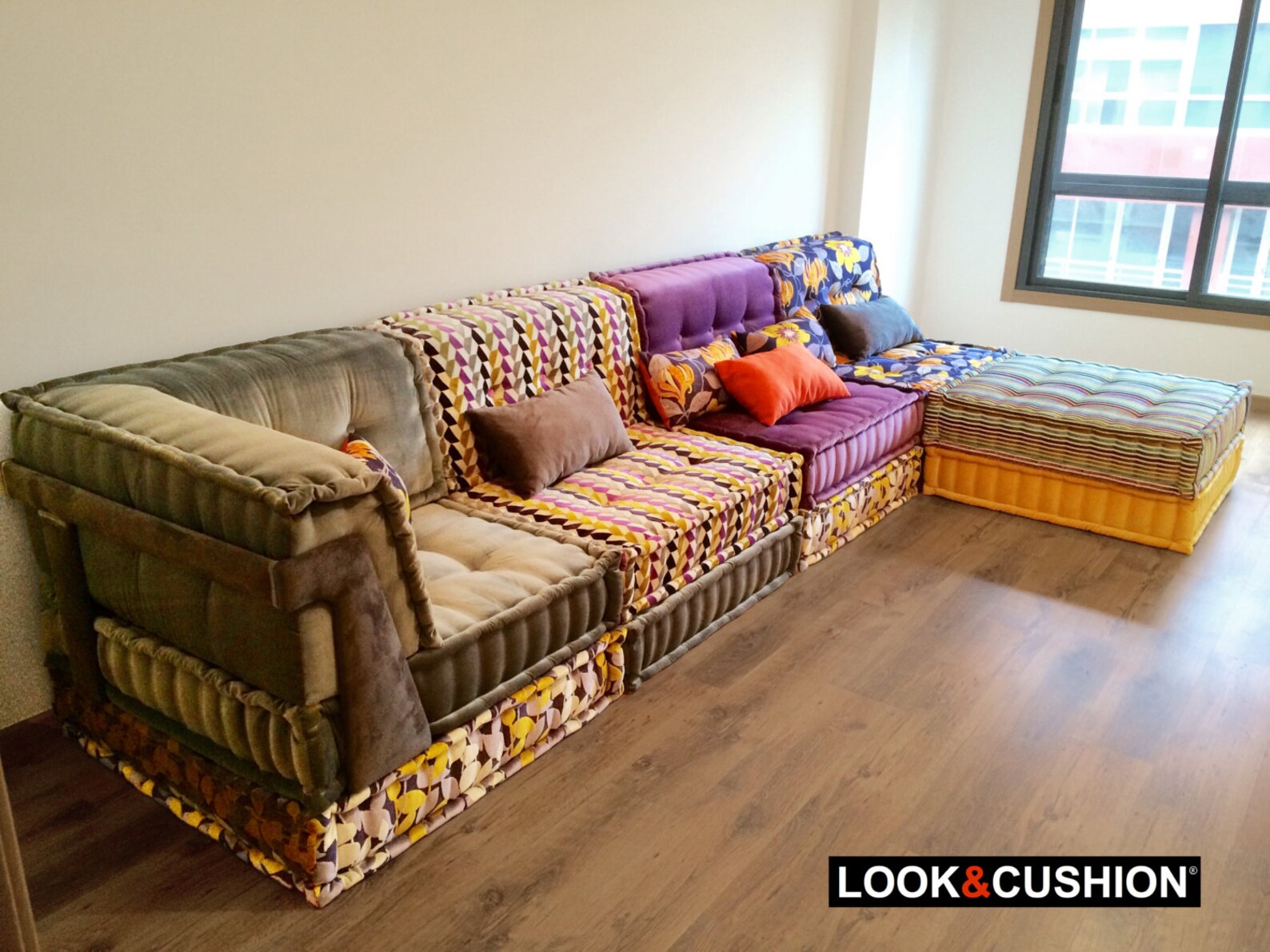 Handmade Sofa With Cushions Upholstery Fabrics Villa Nova - Etsy