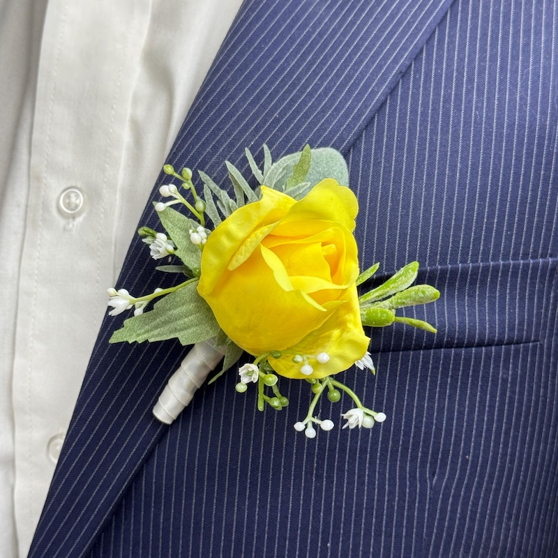 Yellow Rose Pin - Etsy