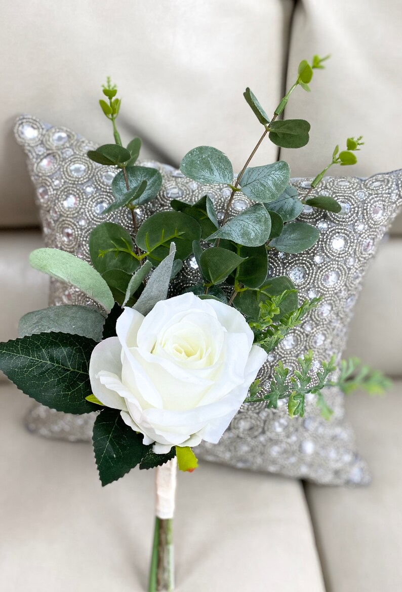 Posy Bouquet boho Rustic Style choose Rose Ribbon Color - Etsy