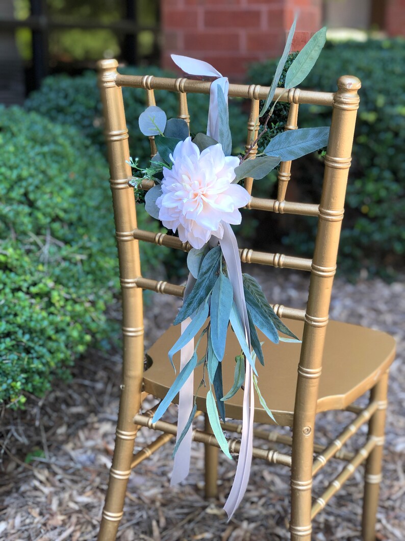 Boho Rustic Wedding Aisle Marker Pew Seat Flowers Shades of | Etsy