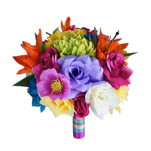 Rainbow Colorful Keepsake Wedding Flowers Build Your Wedding Package ...