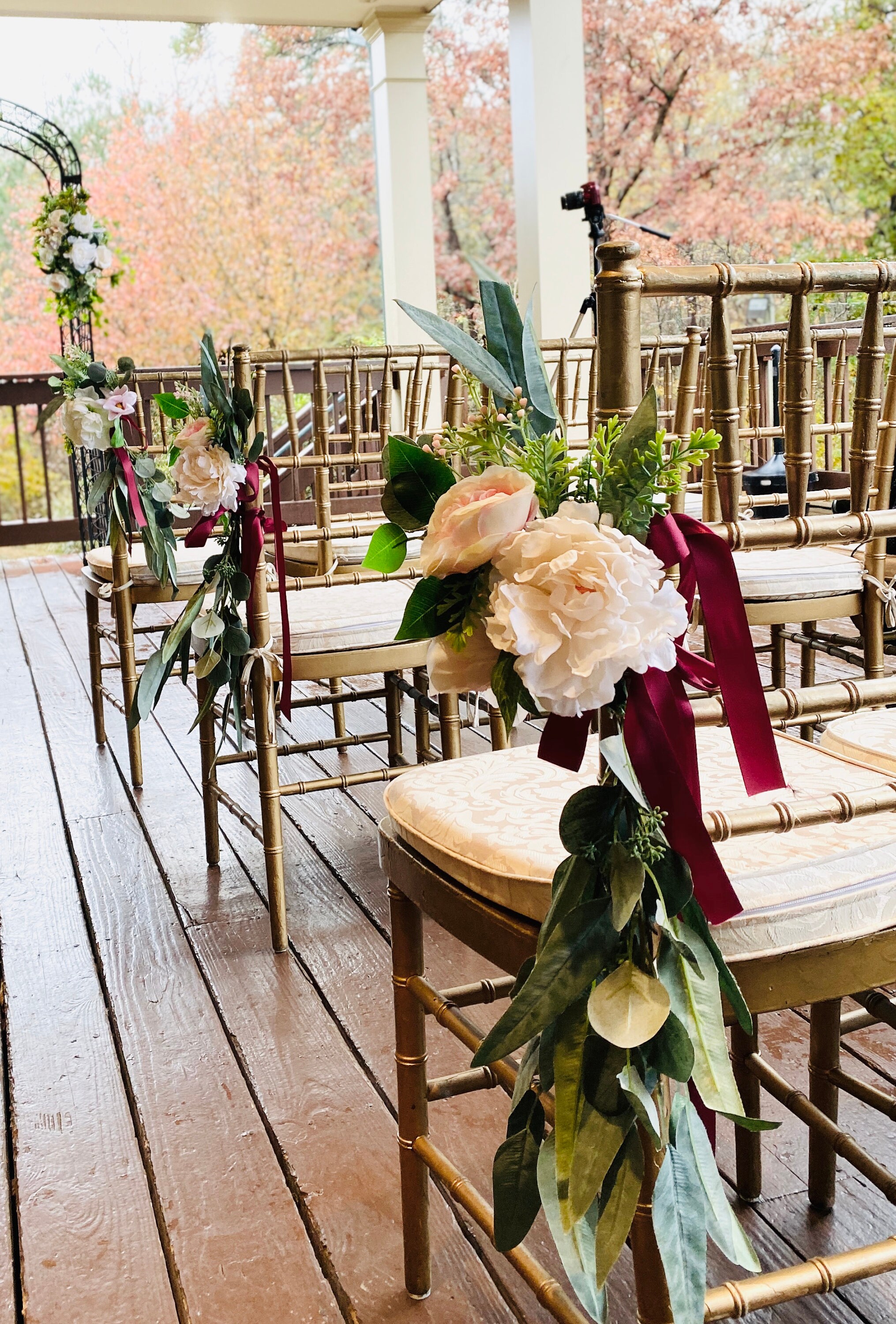 Boho Rustic Wedding Aisle Marker Pew Seat Flowers Shades of | Etsy