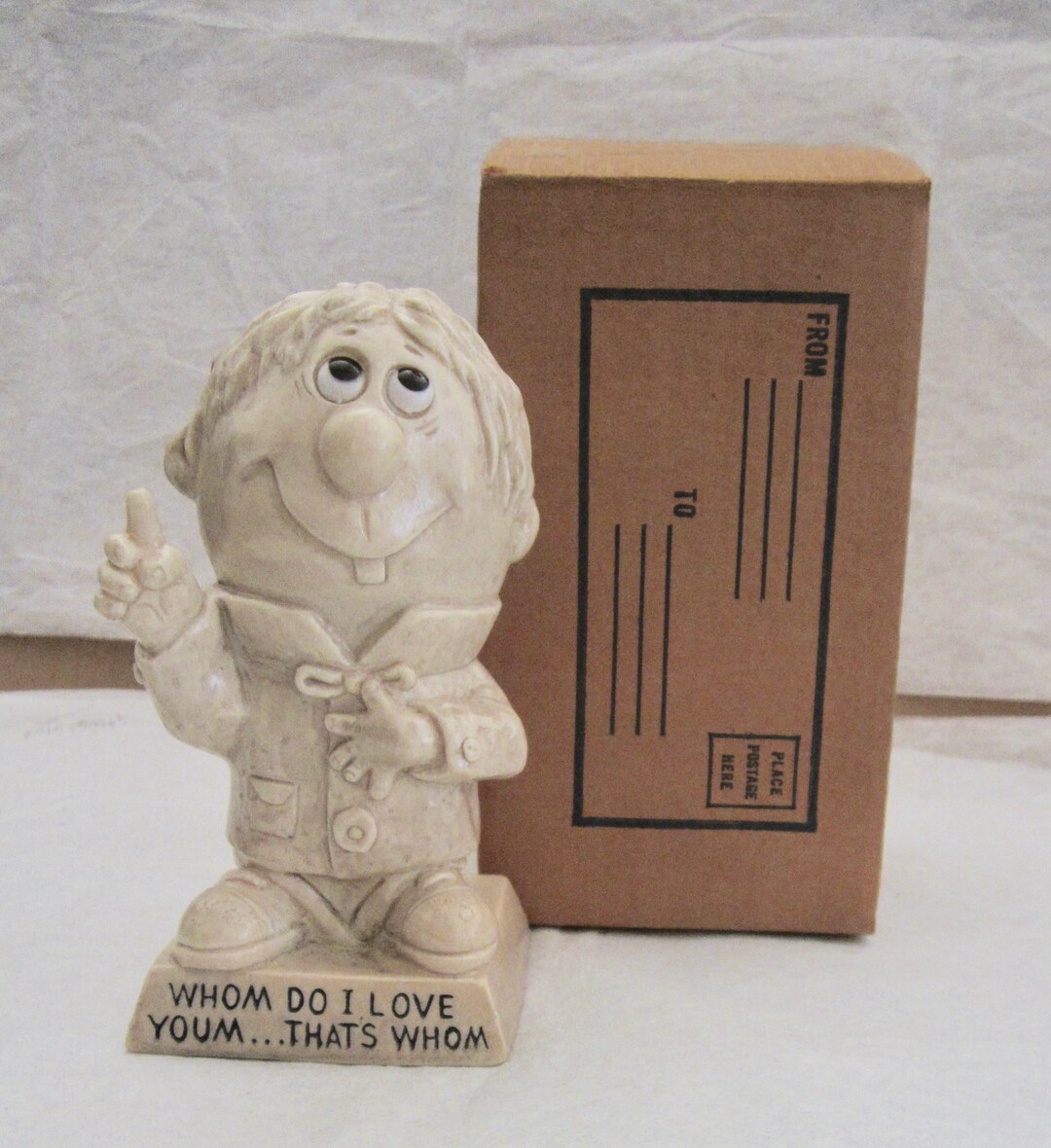 Vintage Russ Berrie Wallace Figure 1970's R & W Berries Statue ...