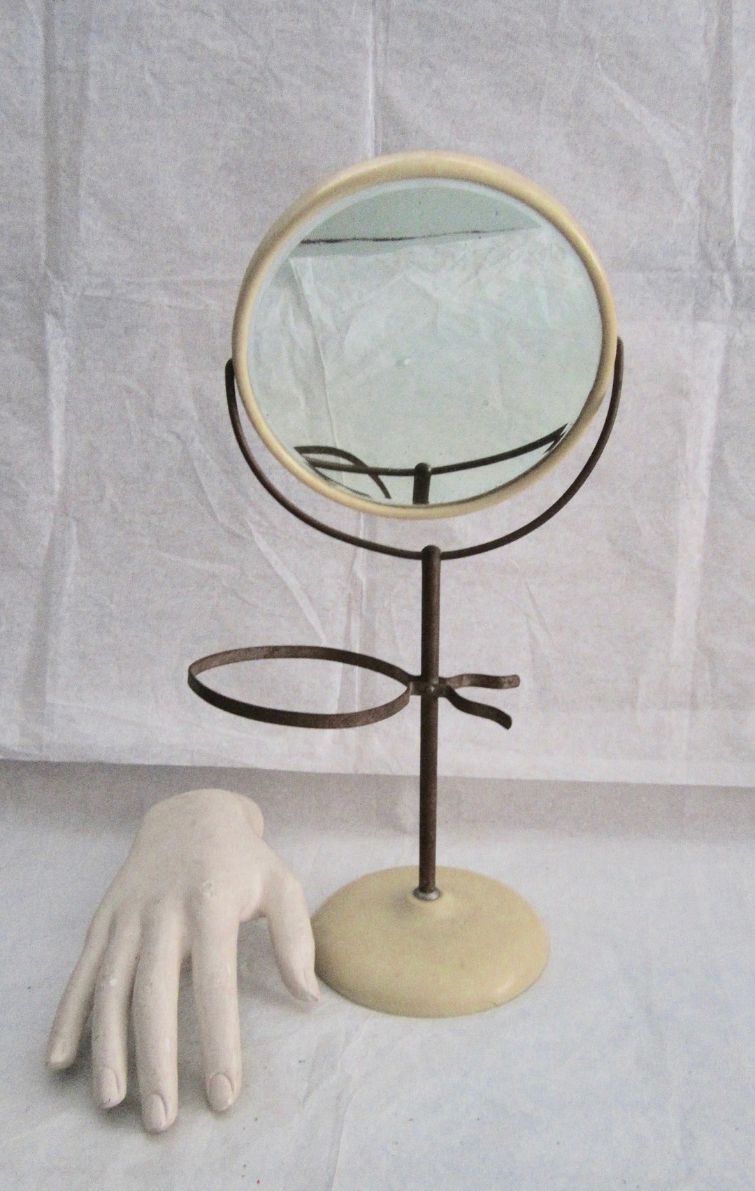Vintage Shaving Mirror Stand Antique Bakelite Mirror Stand W/ Place for ...