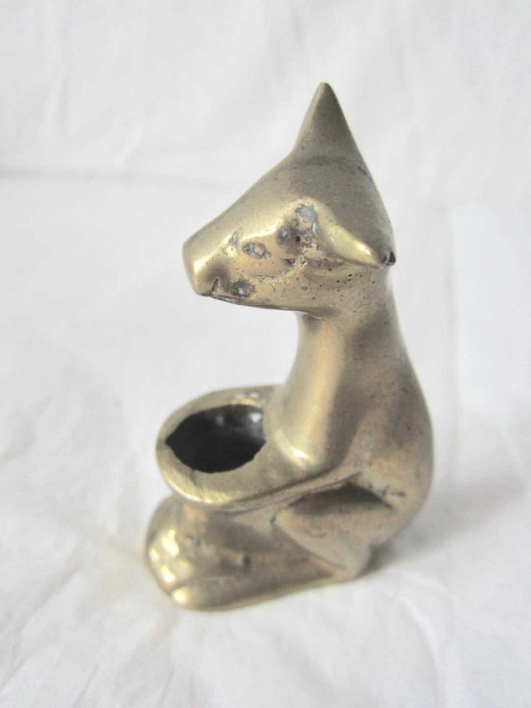 Vintage Brass Kangaroo Figurine Brass Kangaroo Toothpick Holder Metal ...