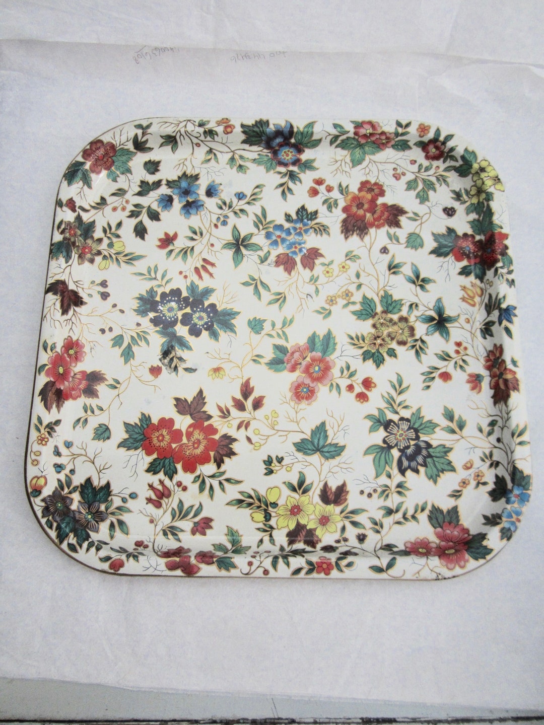 Vintage Daher Tray Floral English Tray Shabby Chic Flowers Tray ...