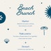 Beach Brunch Menu Template - Etsy