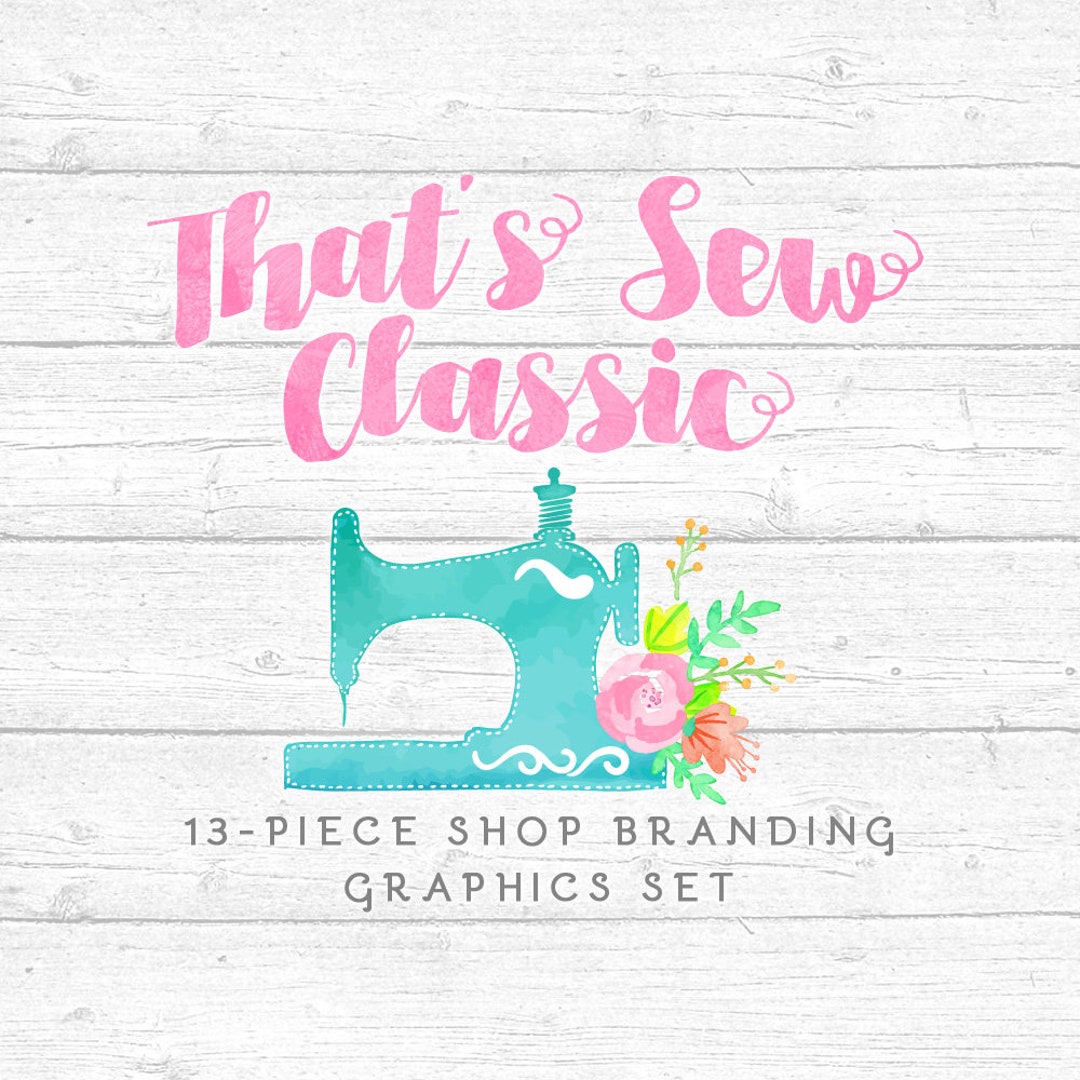 Sewing Machine Shop Branding Banners, Avatar Icons, Business Card, Logo ...