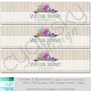 Boho Crystal Shop Branding Banners, Avatar Icons, Business Card, Logo ...