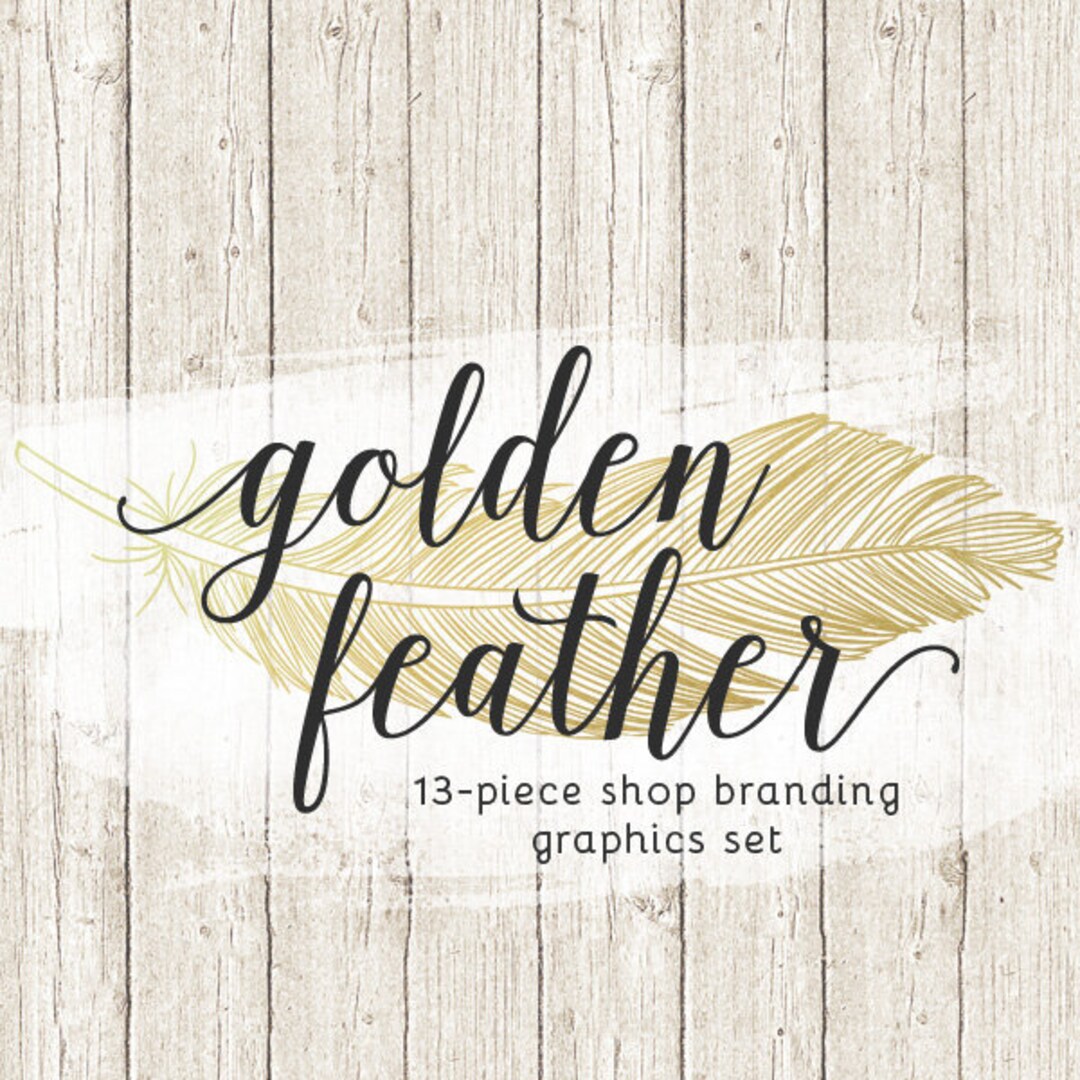 Rustic Feather Shop Branding Banners, Avatar Icons, Business Card, Logo ...