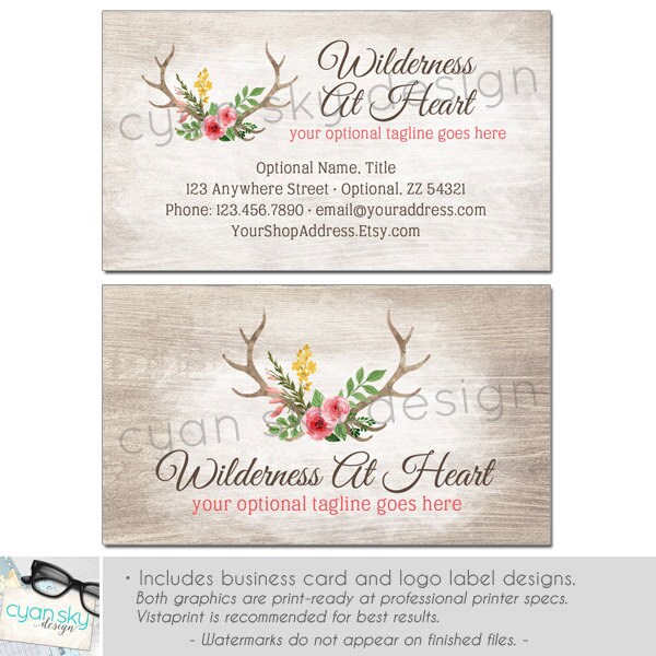 Business Cards Custom Personalized Cards & Logo Label Set | Etsy