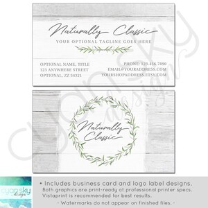 Business Cards Custom Personalized Cards & Logo Label Set Choose Any ...