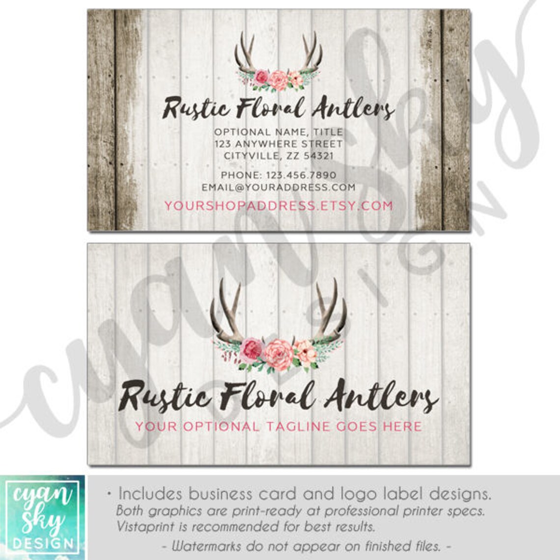 Business Cards Custom Personalized Cards & Logo Label Set | Etsy