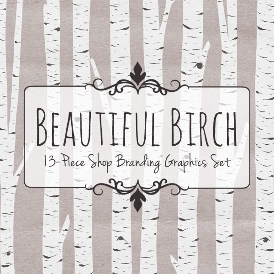 Birch Tree Shop Branding Banners, Avatar Icons, Business Card, Logo ...