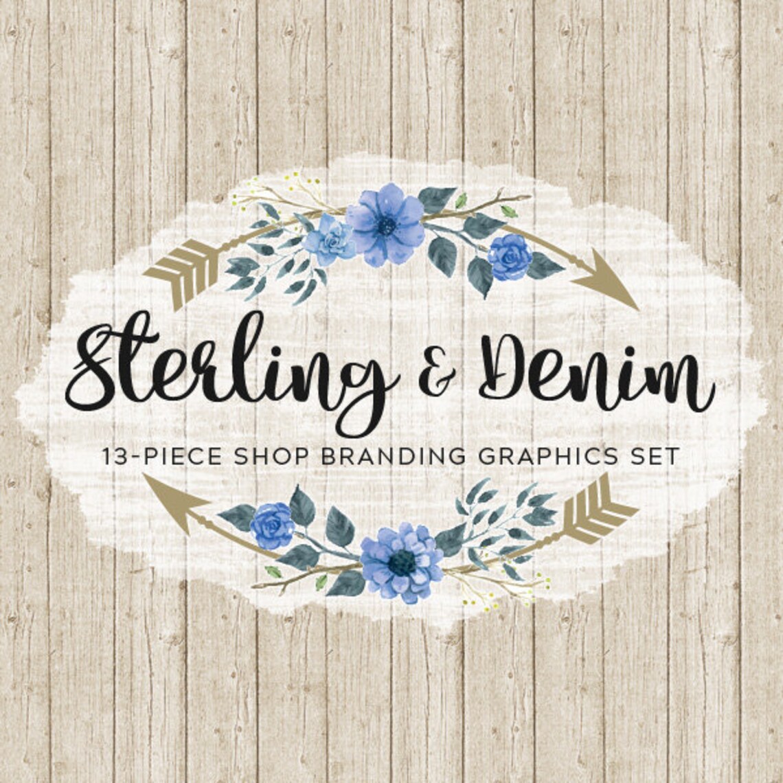 Rustic Floral Boho Shop Branding Cover Photo Banners Icons | Etsy