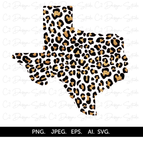 Leopard Print Texas - Etsy