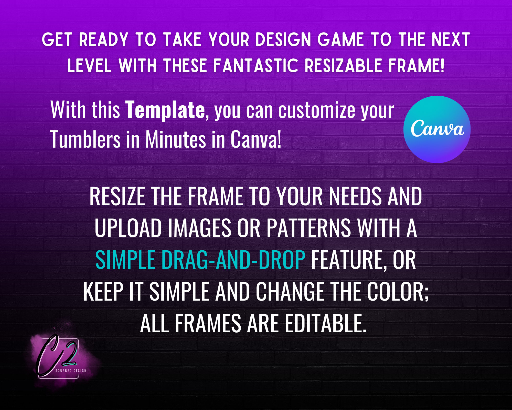 V-split Tumbler Canva Template: Seamless Design (PDF) - Etsy