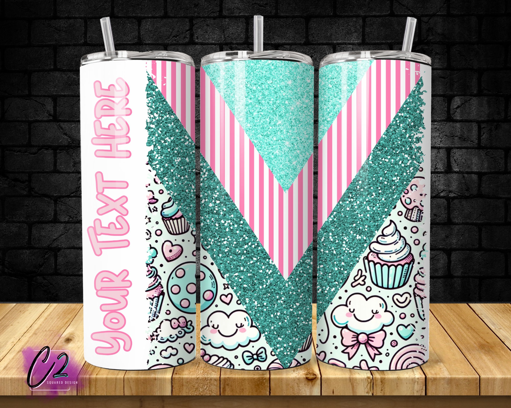 Create-a-tumbler: Seamless Canva Design Template - Etsy