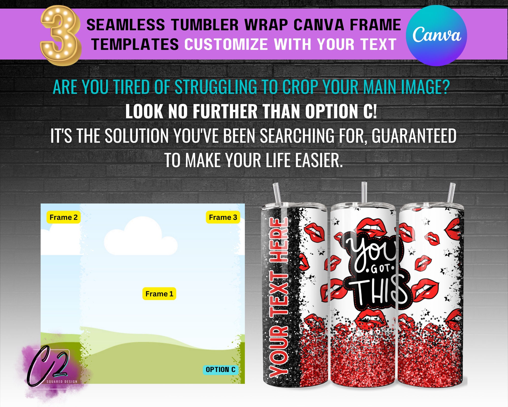 20oz Custom Tumbler Templates, Text Area or Name Placement Bundle, Edit ...