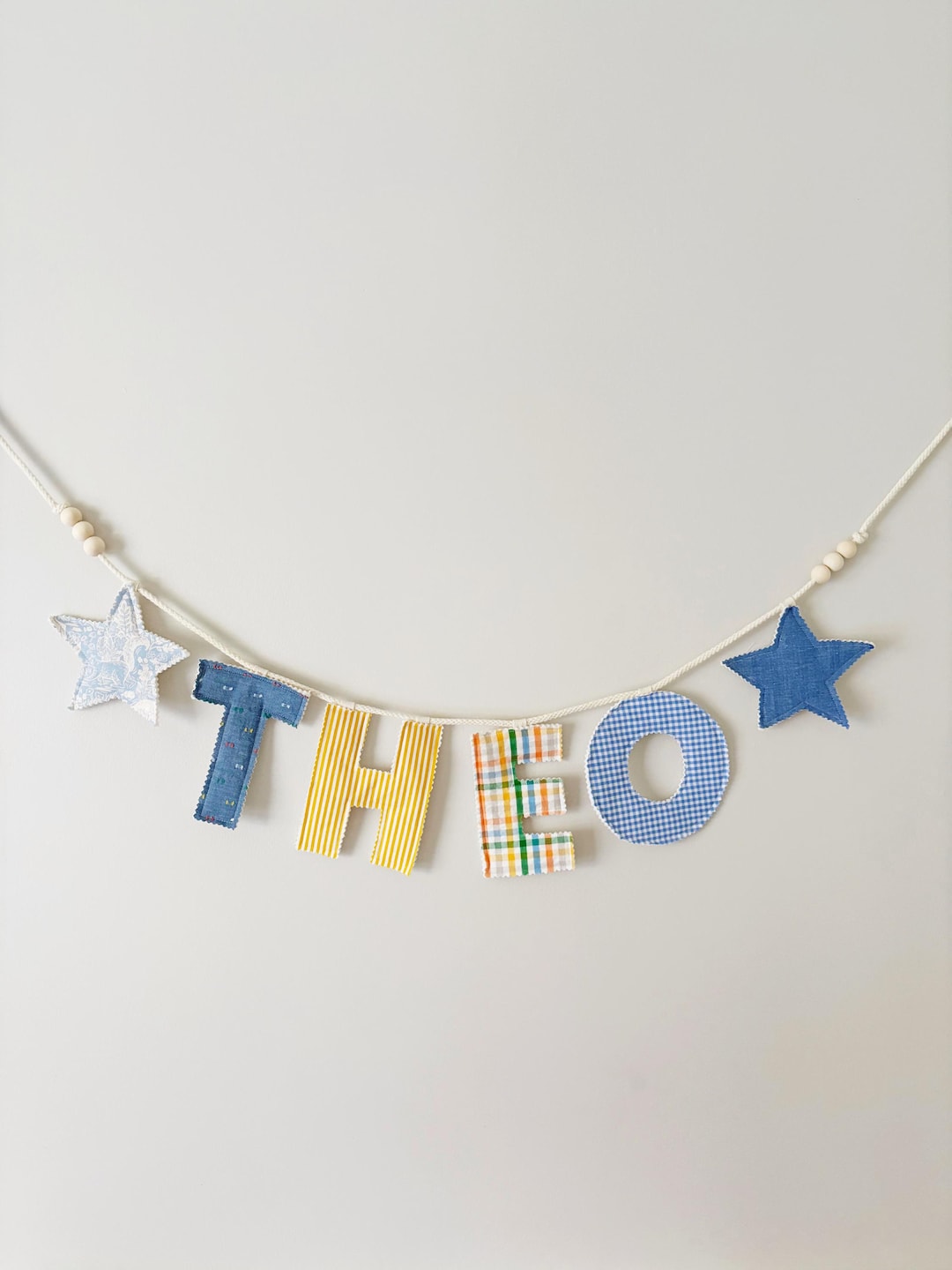 Personalized Letter Name Banner, Custom Fabric Word Garland, Nursery ...