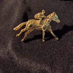 Race Horse and Jockey Special Pin Brooch Vintage - Etsy