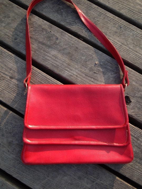 Red Shoulder Bag Purse Handbag Vintage - Etsy UK
