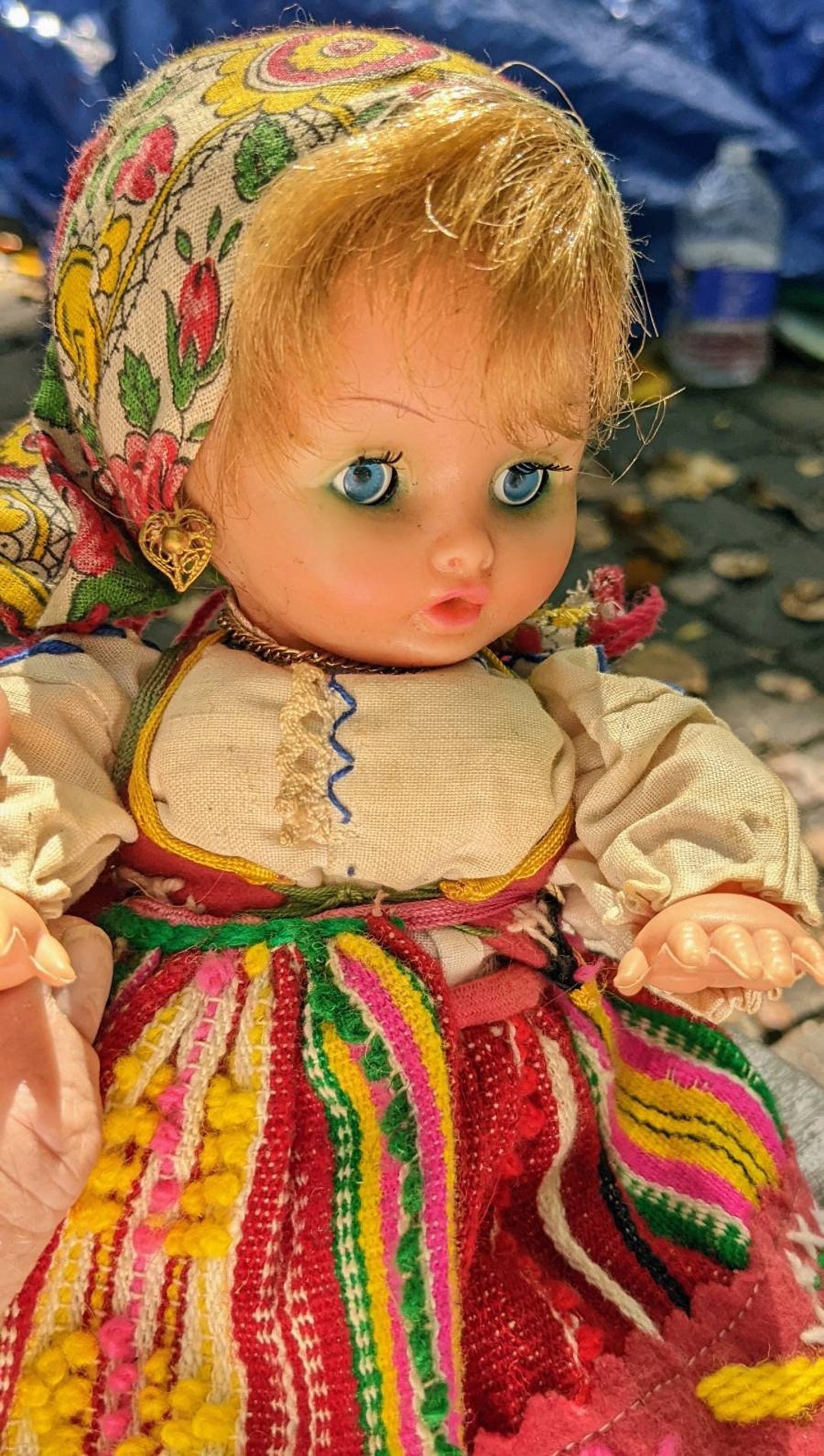 Ukrainian Doll Beautifully Dressed in Traditional Finery Support ...
