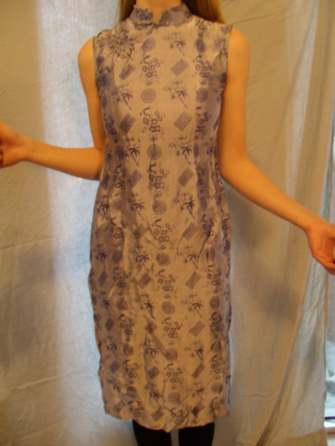 Dress Chemsong Stunning Silk Asian Dress Vintage | Etsy