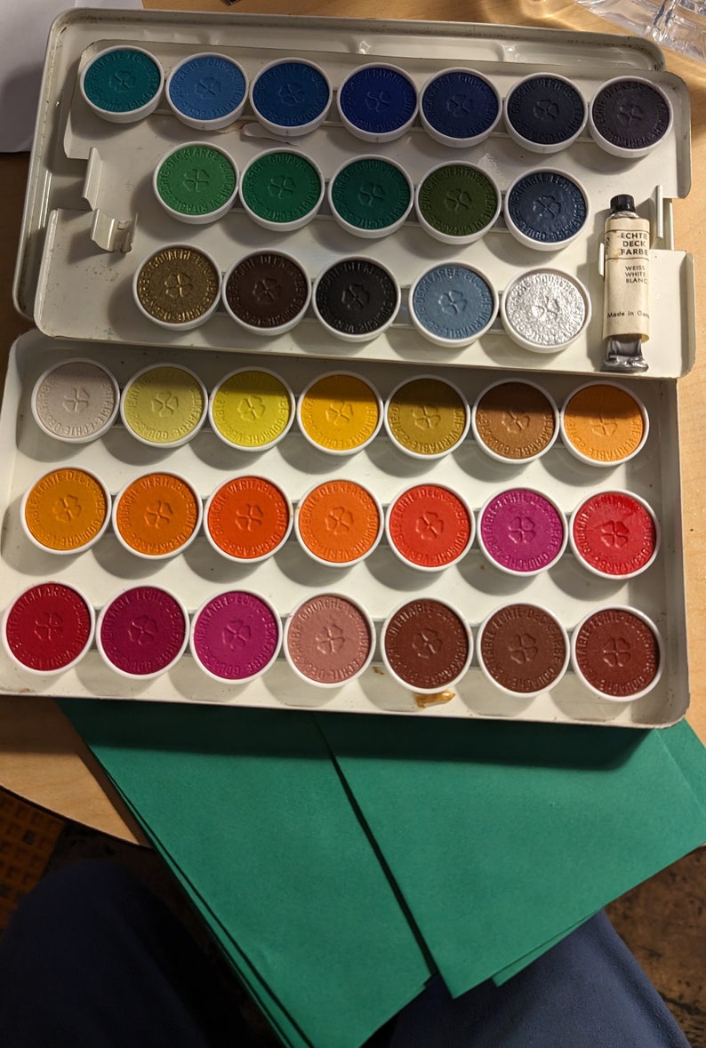 Vintage German Watercolor Paint Set With Cool Graphics Tin Case - Etsy