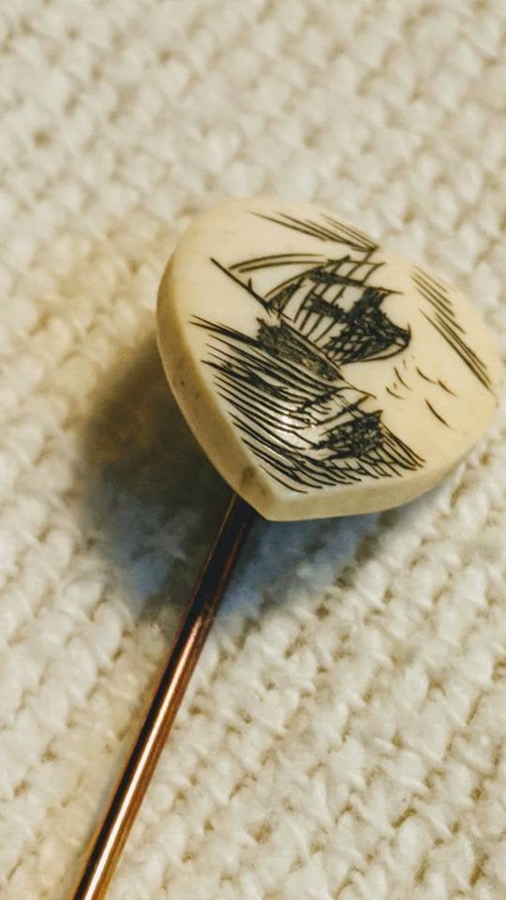 vintage mens tie pin - Gem