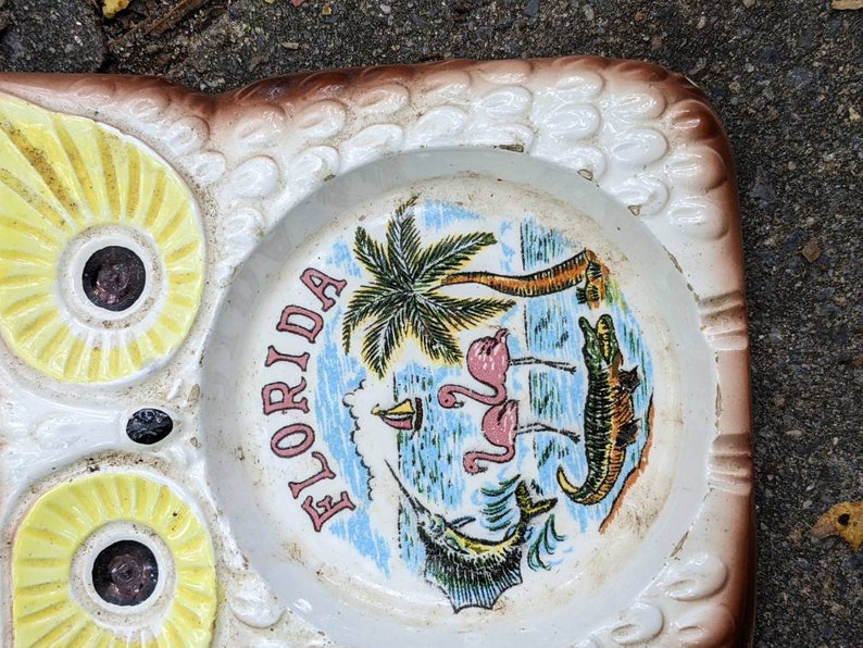 Owl Florida Ashtray Vintage - Etsy