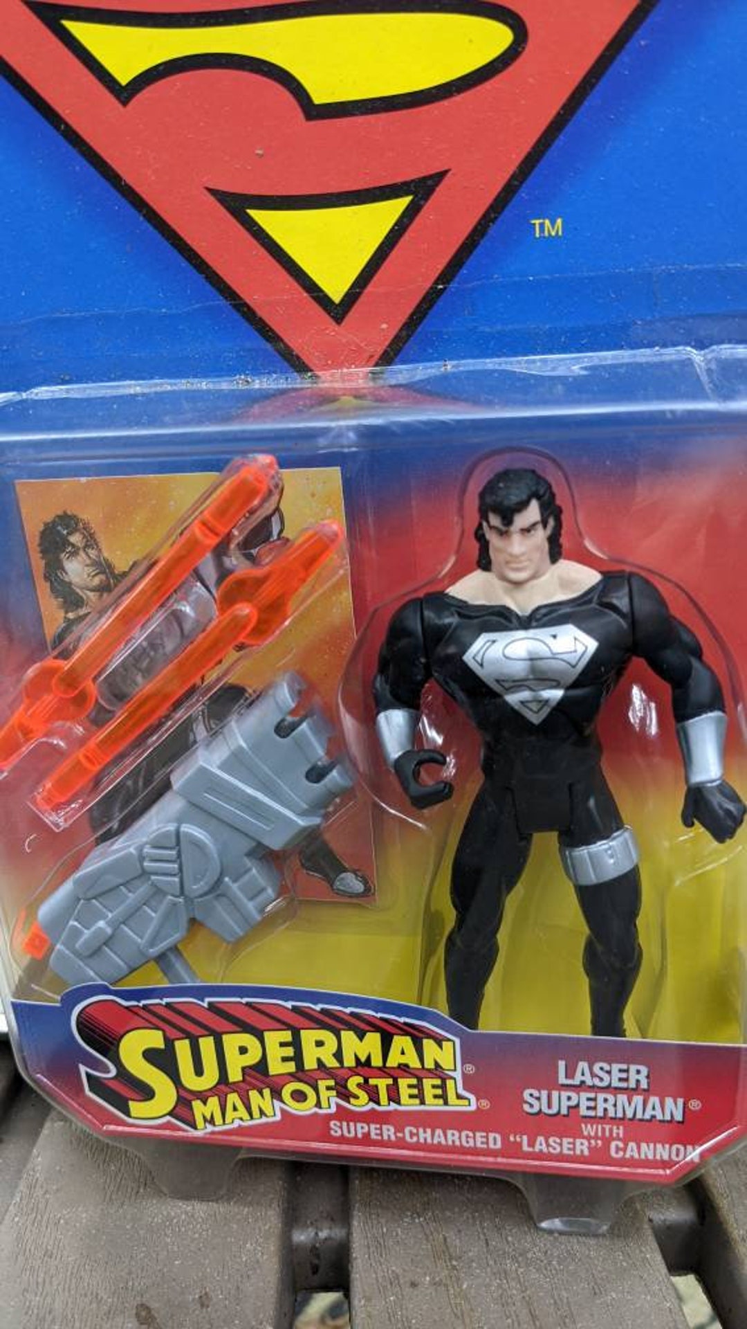 Superman Man of Steel Action Figure With Laser Cannon 1995 Etsy