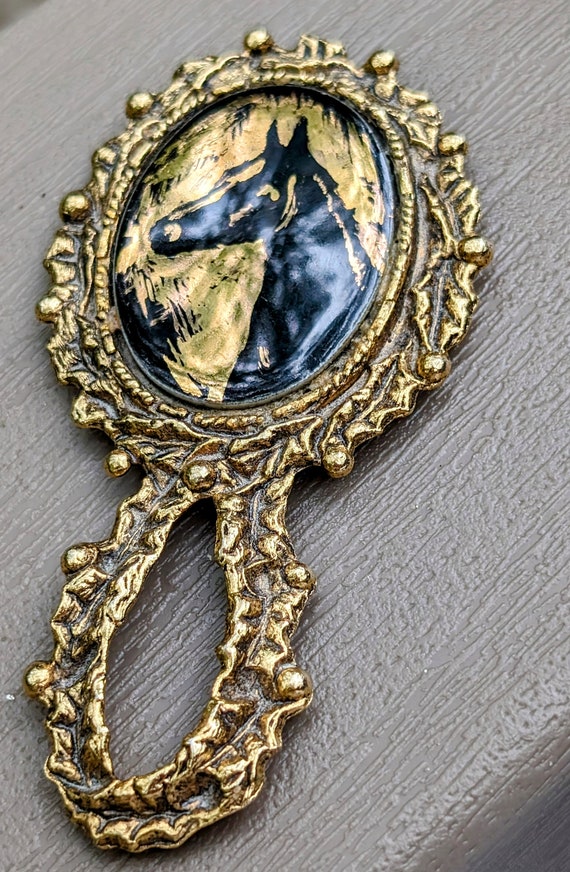 Vintage pocket mirror - Gem