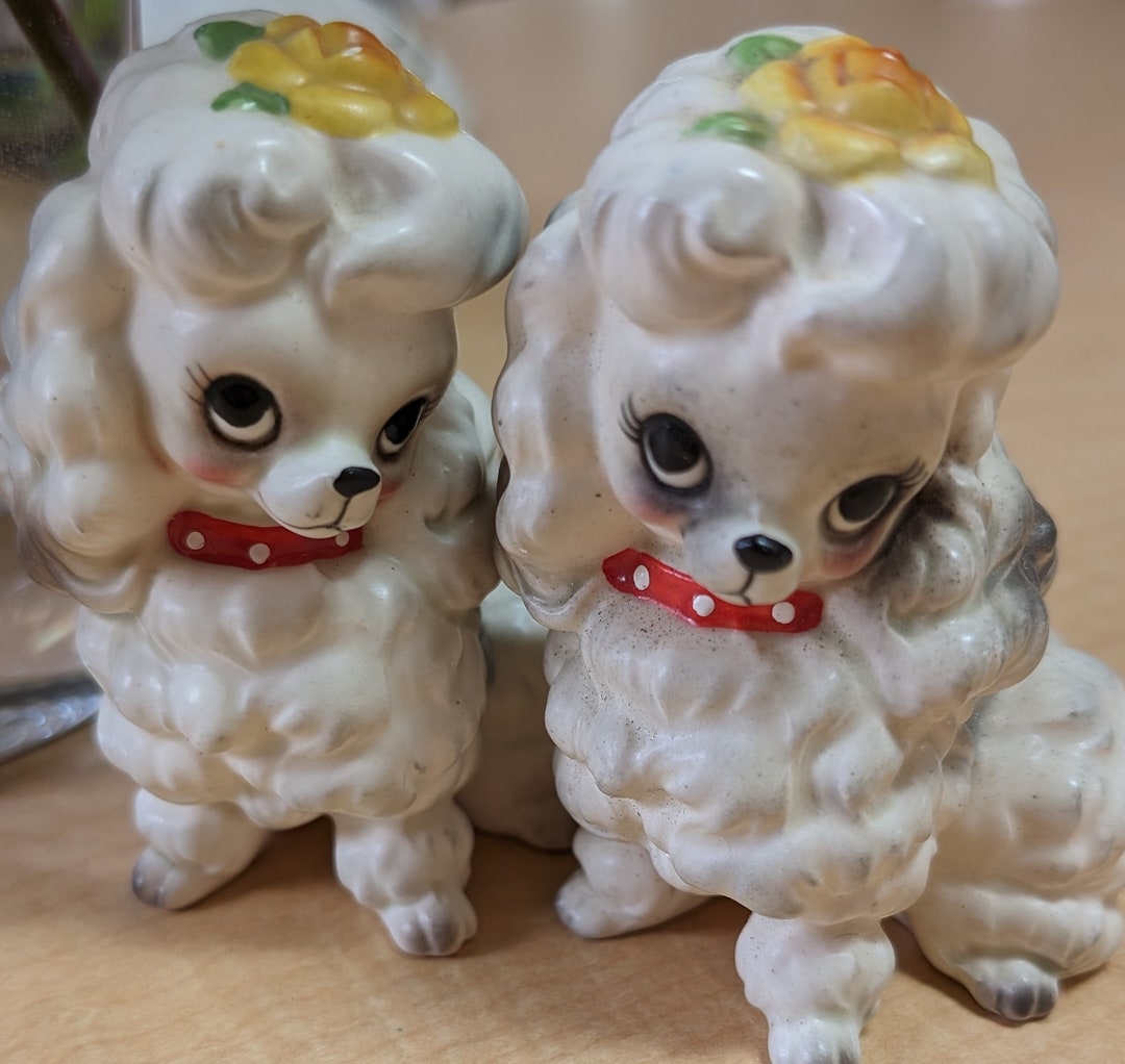 Poodle Cuteness Overload Set of 2 Charming China Poodle Dog Figures - Etsy