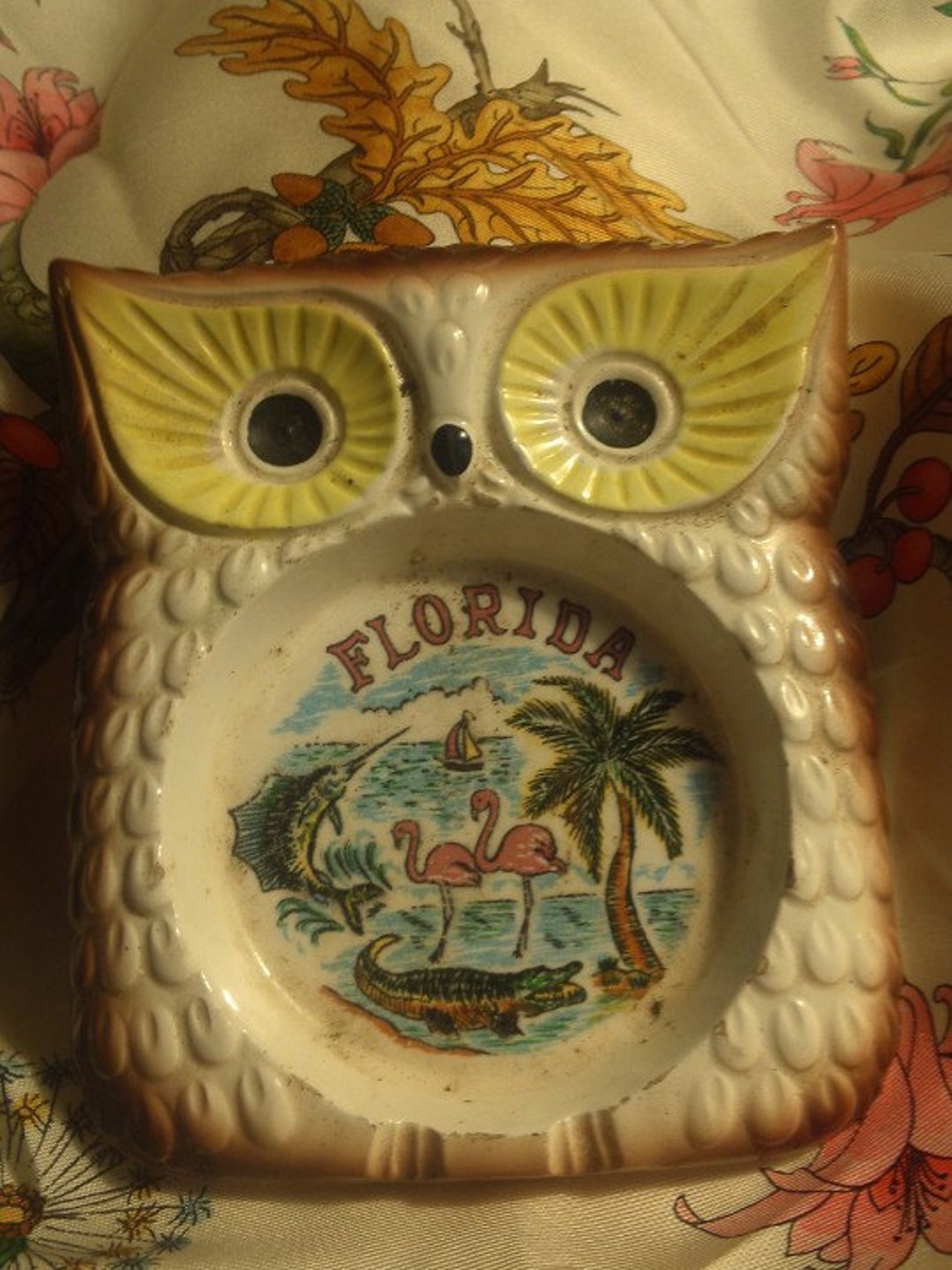 Owl Florida Ashtray Vintage - Etsy