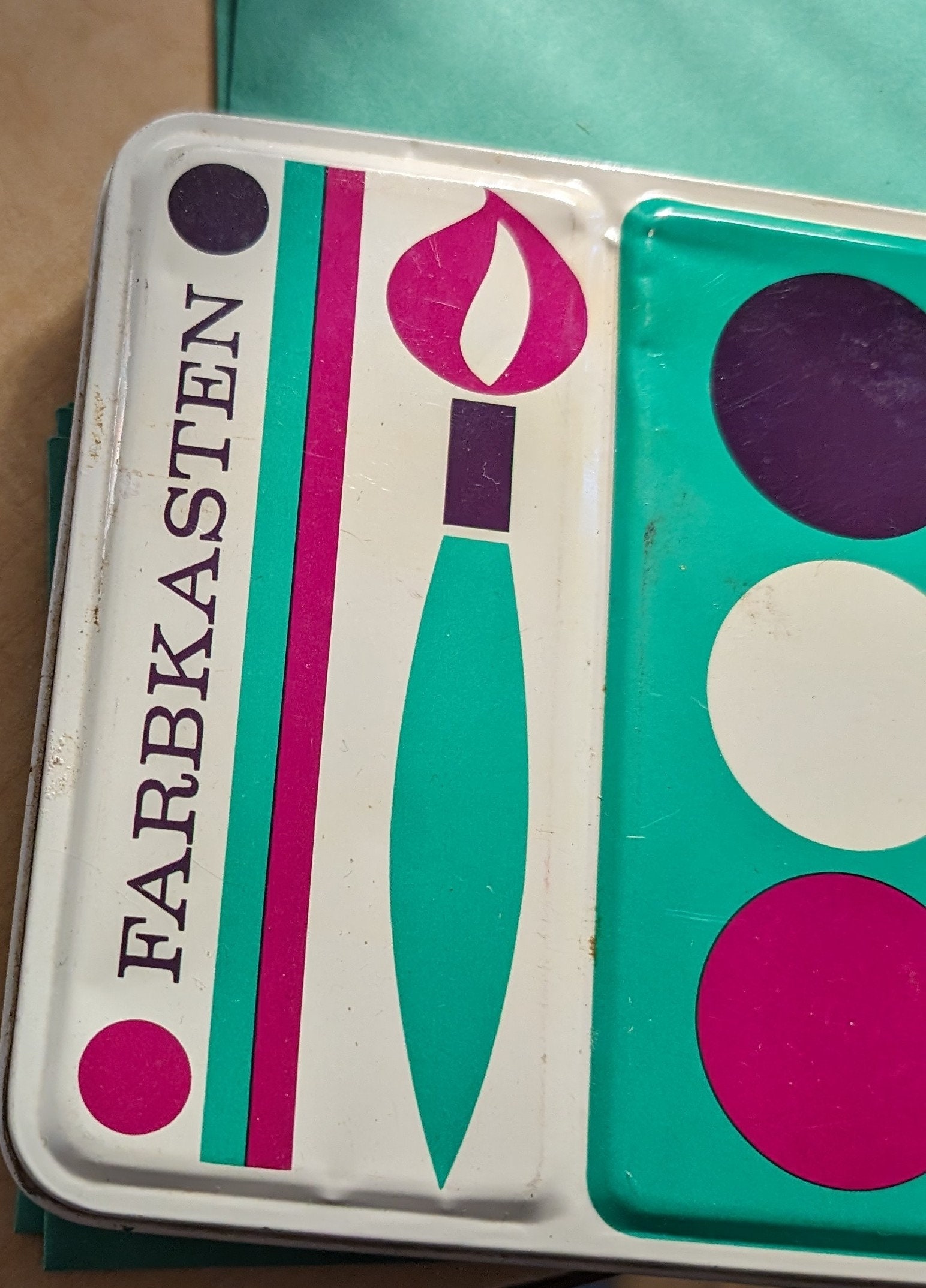 Vintage German Watercolor Paint Set With Cool Graphics Tin Case - Etsy