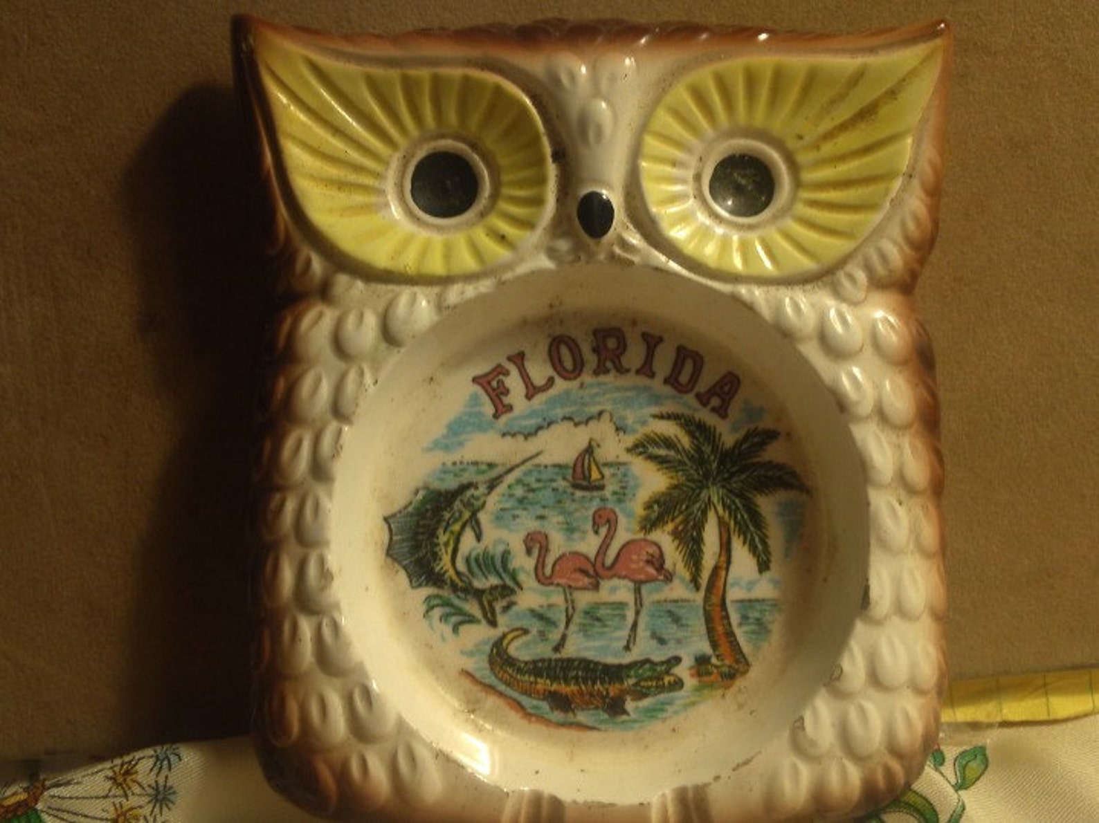 Owl Florida Ashtray Vintage - Etsy